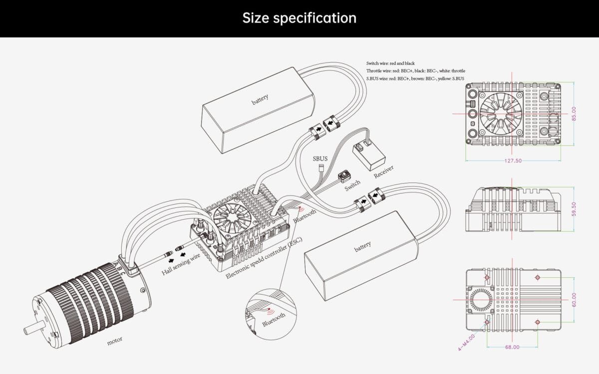 E3H 16S ESC Brushless RC ESC Speed Controller - XC-ESC